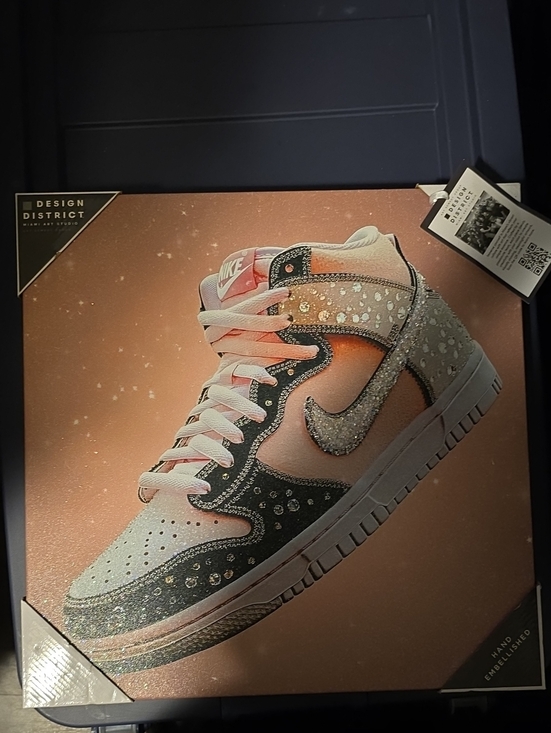 Design District | Wall Decor | Nwt Nike Glitter Hightop Sneaker Wall ...